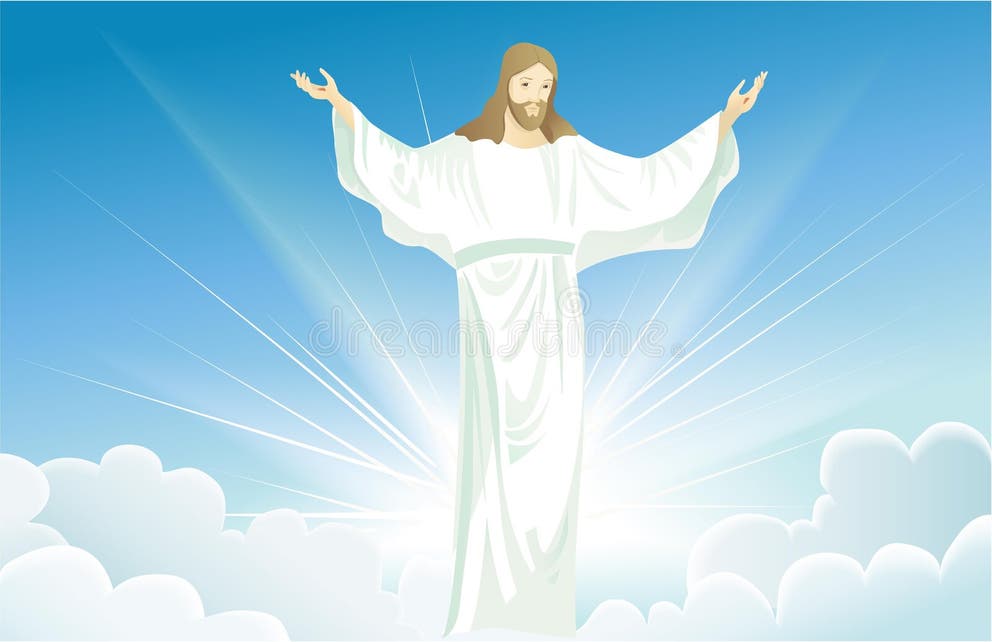 Resurrected Jesus Christ stock vector. Illustration of life - 67464781