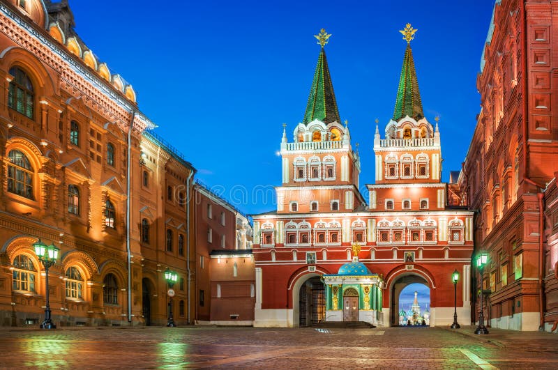 The Resurrection Gate of the Red Square Stock Image - Image of city ...