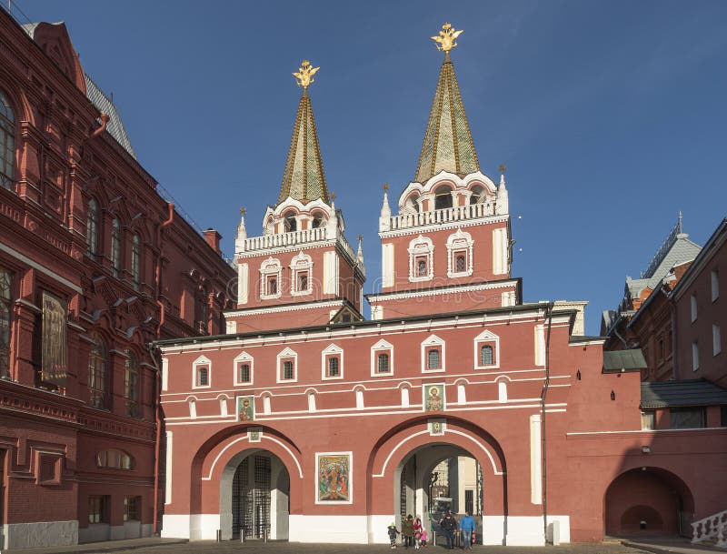 Resurrection Gates and in Moscow on Red Square Editorial Stock Image ...