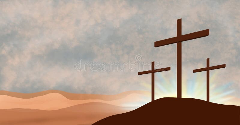 Resurrection Illustrations, with Copy Space Stock Illustration ...
