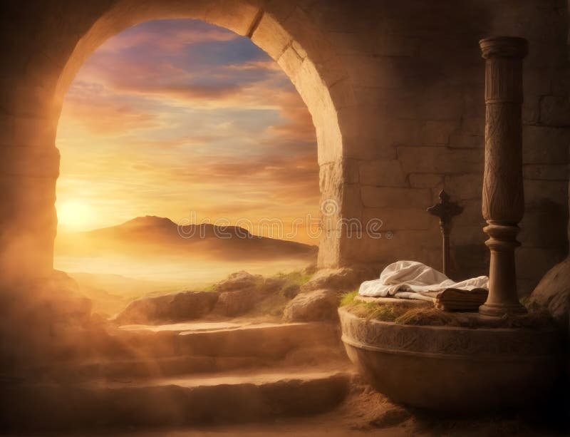 The Empty Tomb Jesus Resurrected Stock Image - Image of grave, jesus ...