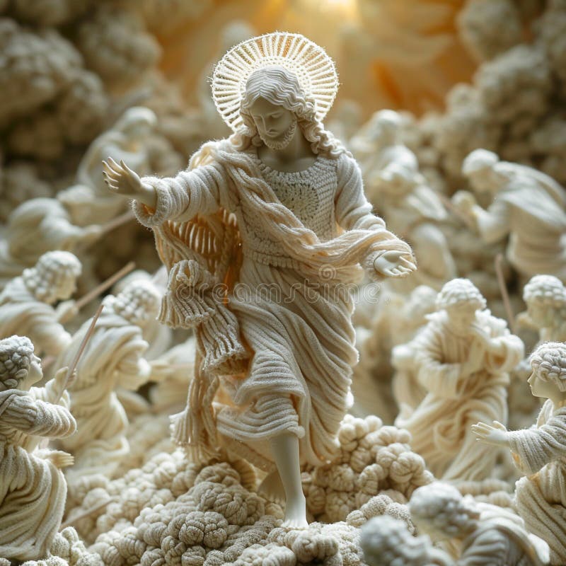 Resurrection of the Lord. Decorative Knitted Panel. Christian Abstract ...