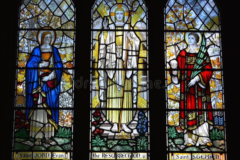 The Resurrection Stained Glass Window Stock Image Image Of Belief
