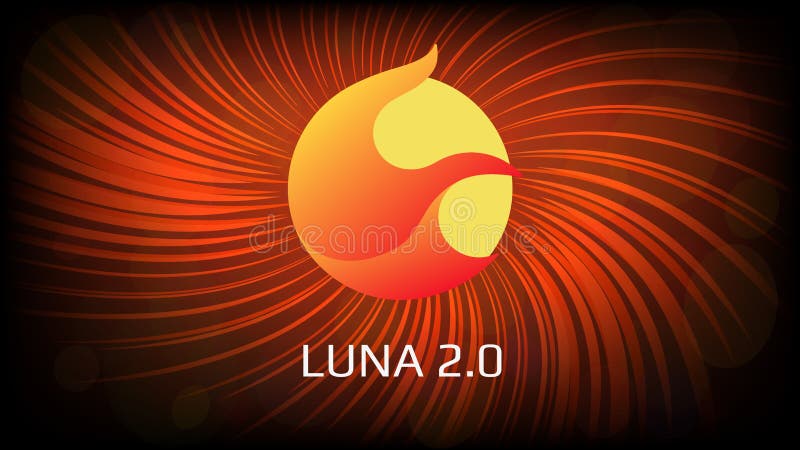 Resurrection Terra LUNA 2.0 Token Symbol on Red Background with Vortex ...