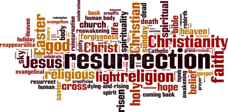 Resurrection word cloud stock vector. Illustration of reappearance ...