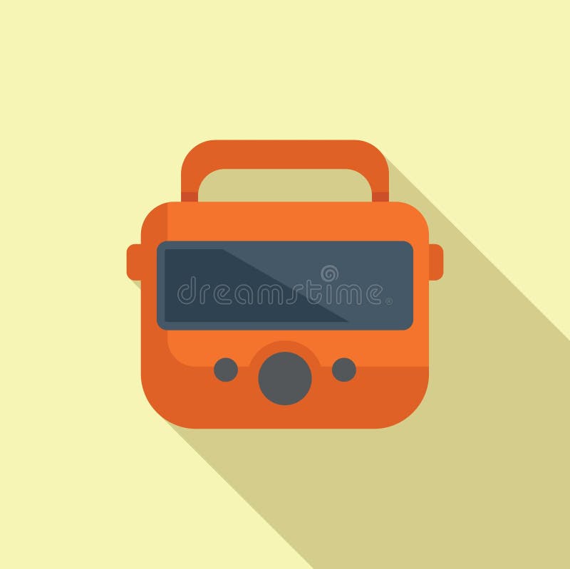 Resuscitation Defibrillator Icon Flat Vector. First Aid Help Stock ...