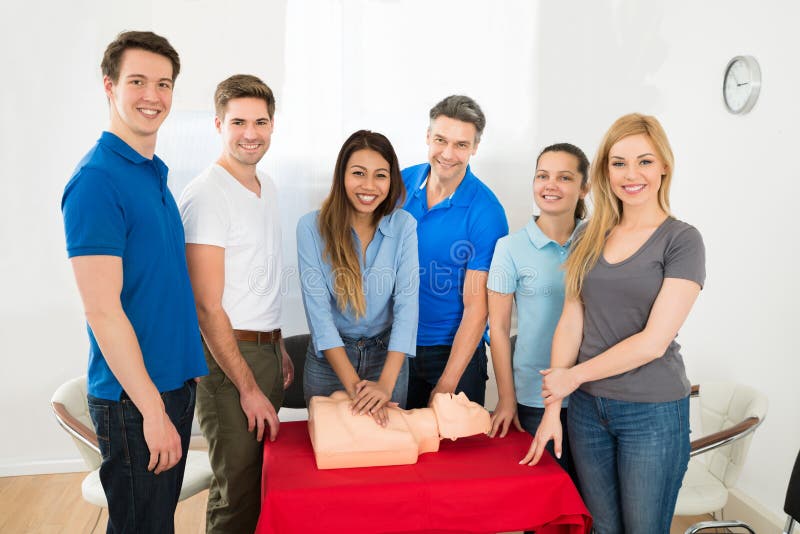 Class on CPR and First Aid stock photo. Image of diversity - 37883582