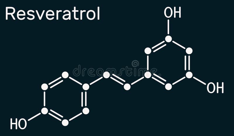 Resveratrol Molecular Structure Stock Illustration - Illustration of ... Resveratrol Molecular Structure Stock Illustration - Illustration of ...