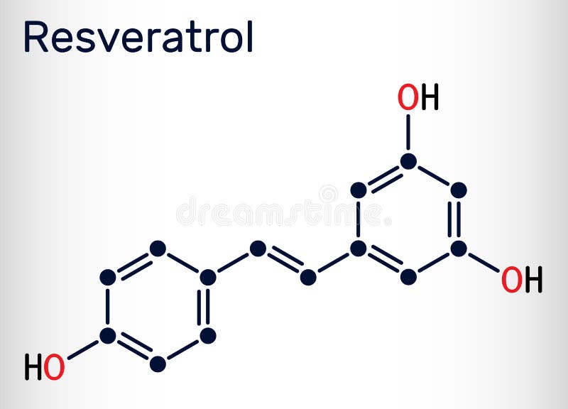 Resveratrol Molecular Structure Stock Illustration - Illustration of ... Resveratrol Molecular Structure Stock Illustration - Illustration of ...