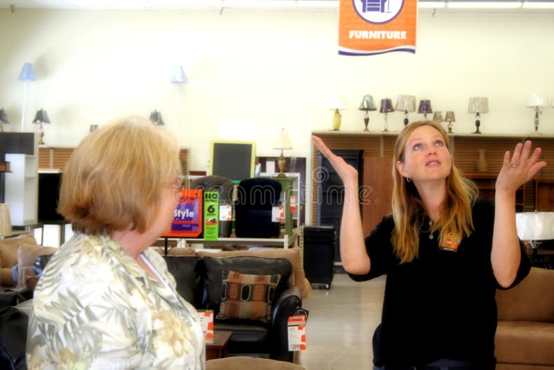 Retail Associate Helping Customer Stock Image - Image of service ...