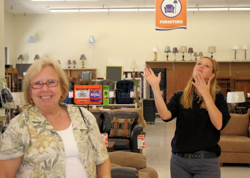 Retail Associate Helping Customer Stock Photo - Image of customer ...
