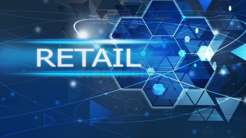 Retail Background Abstract Blue Concept Solution Stock Illustration ...