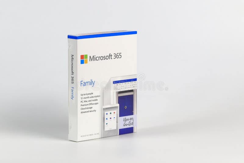 The Retail Box of Microsoft Office 365 Family. Editorial Stock Image ...