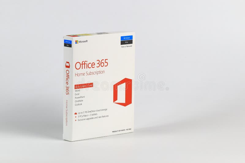 Retail Box of Microsoft Office 365 Home Subscription Editorial Image ...