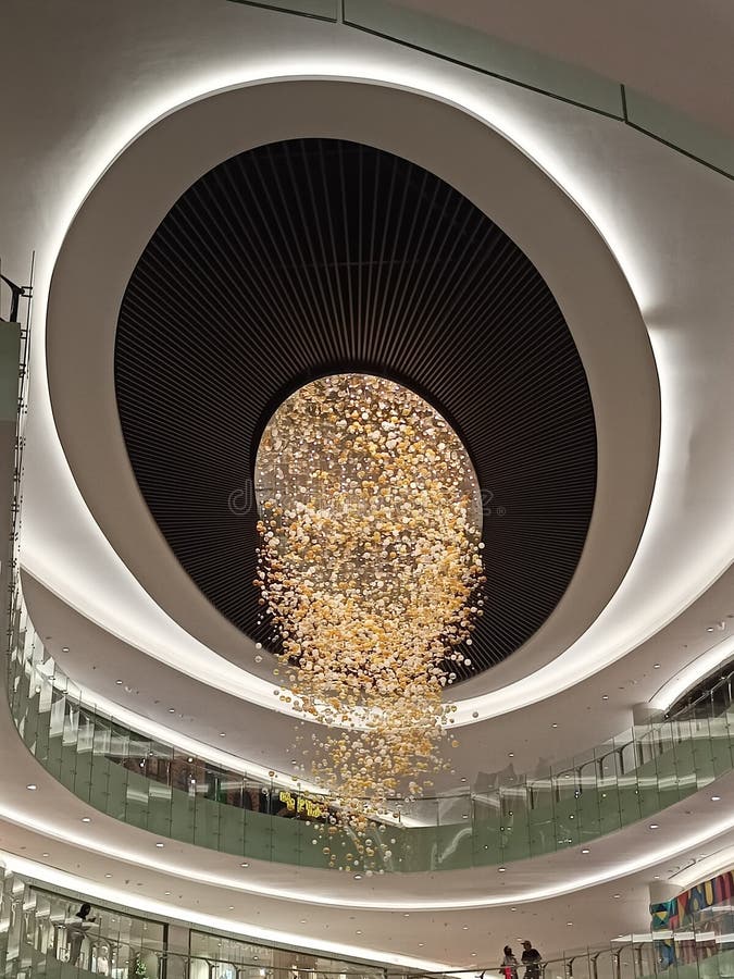 Retail Building Modern Ceiling Design Stock Photo - Image of theatre ...