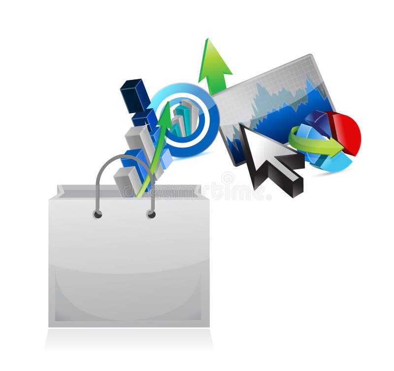 Retail Business Concept Illustration Design Stock Illustration ...