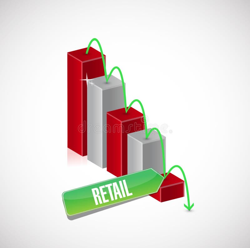 Retail Business Graph Sign Concept Stock Illustration - Illustration of ...
