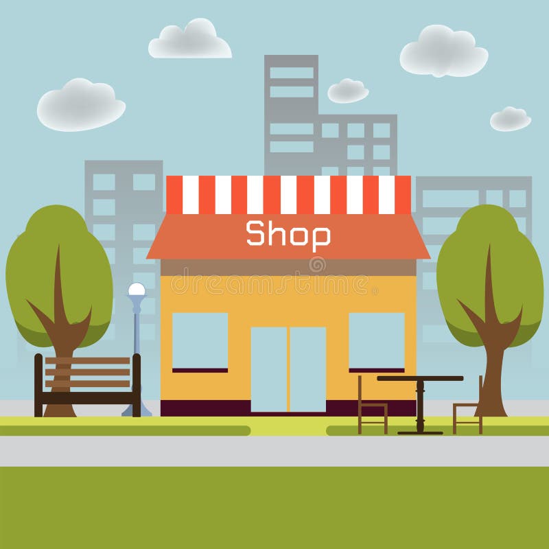 Retail Business Urban Shop, Store Stock Vector - Illustration of icon ...