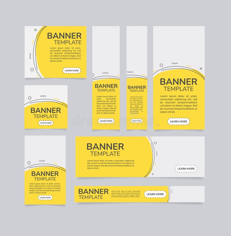 Retail Campaign Web Banner Design Template Stock Vector - Illustration ...