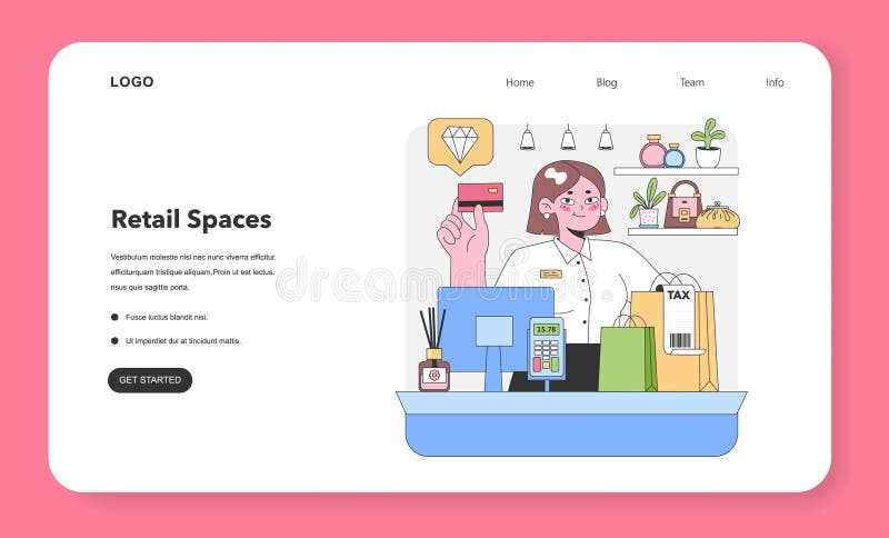 Retail Checkout Experience. Flat Vector Illustration Stock Vector ...