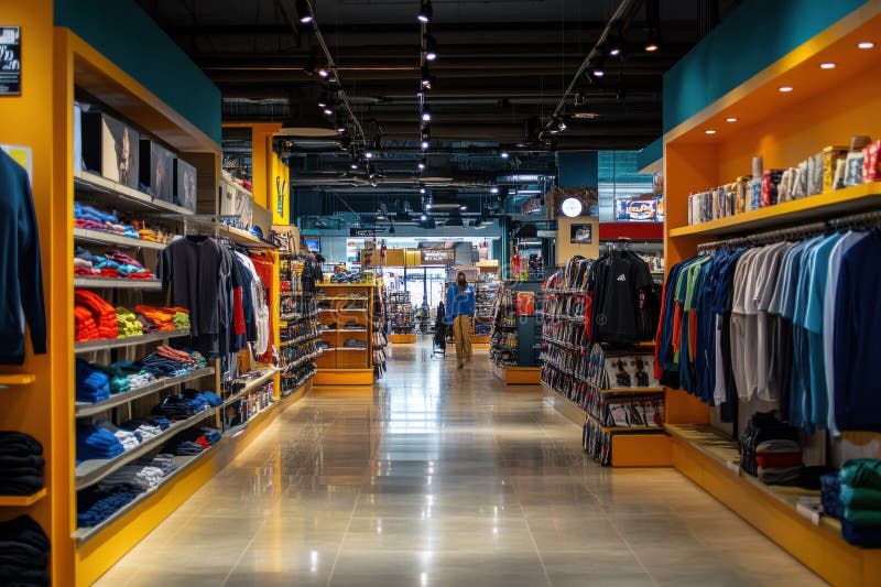 Retail Clothing Store Interior Stock Illustration - Illustration of ...