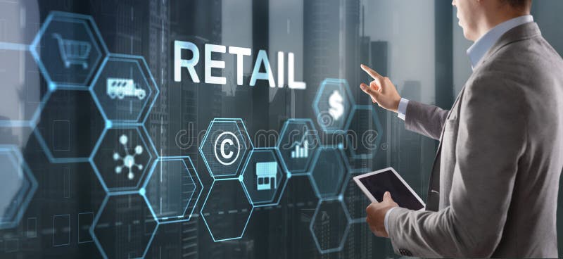 Retail Concept Marketing Channels E-commerce Shopping Automation on ...