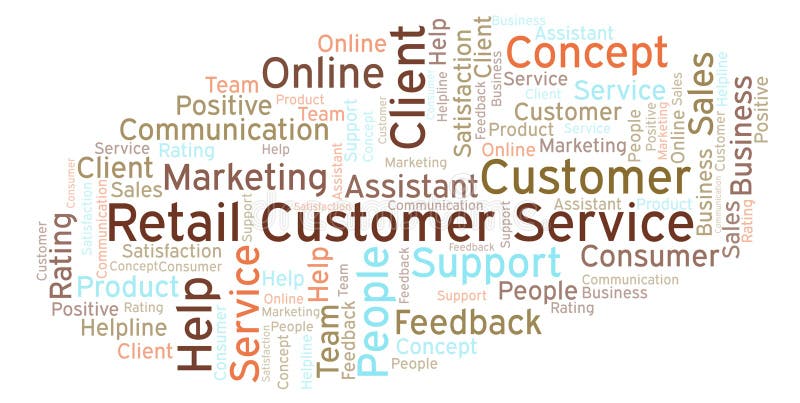 Retail Customer Service Word Cloud. Stock Illustration - Illustration ...