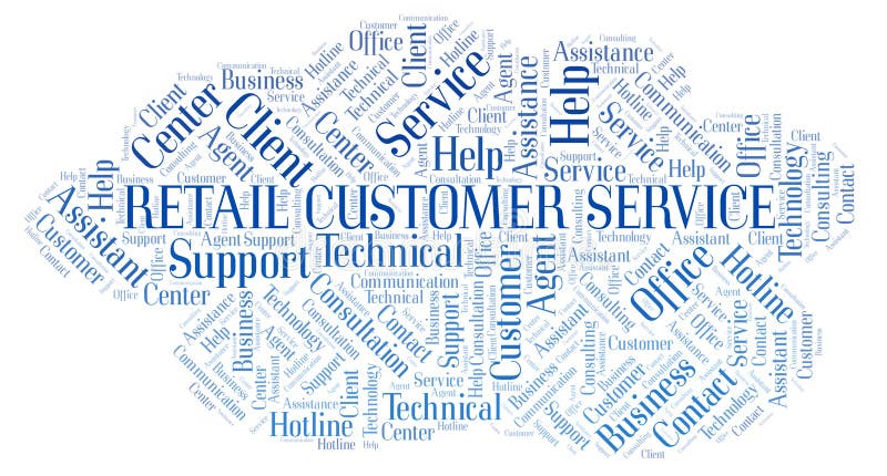 Retail Customer Service Word Cloud. Stock Illustration - Illustration ...