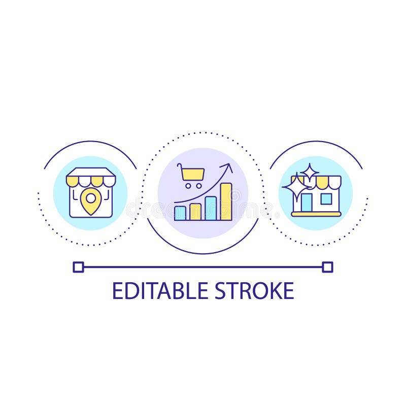 Retail Development Loop Concept Icon Stock Vector - Illustration of ...