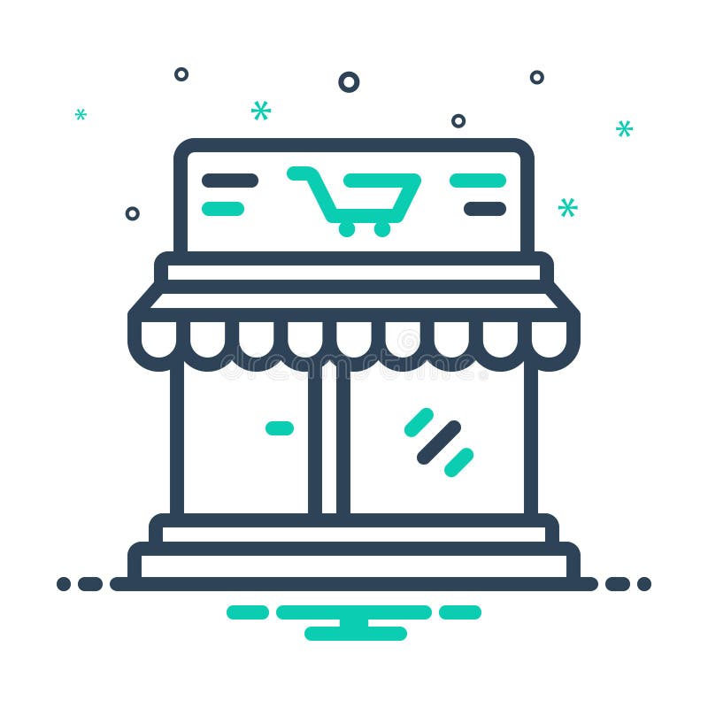 Mix Icon for Retail, Shop and Small Stock Illustration - Illustration ...