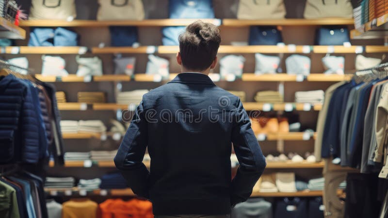 A Retail Manager Overseeing the Store Layout Stock Illustration ...