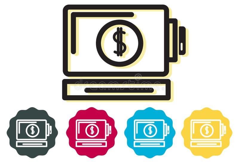 Retail POS Icon stock illustration. Illustration of sale - 265794018