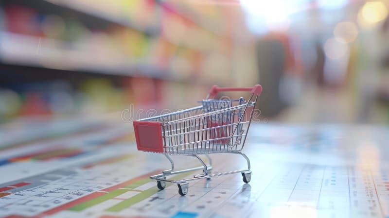 A Retail Sales Chart Showing Growth Stock Illustration - Illustration ...