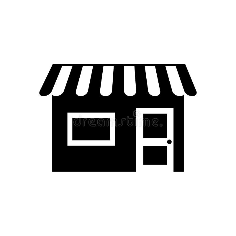 Retail shop icon - vector stock vector. Illustration of door - 141576718