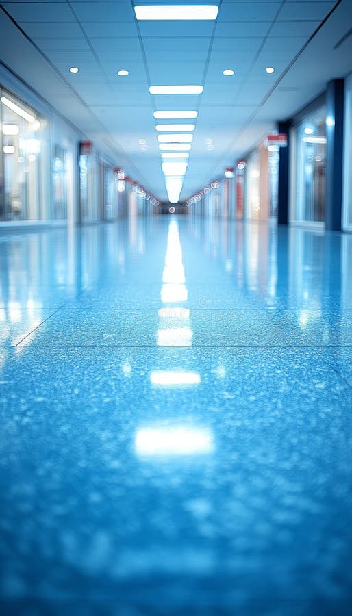 Retail Space. Abstract Interior Defocused Background, Lights and Colors ...