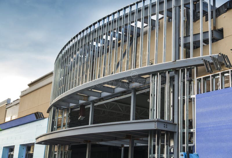 Commercial Space Under Construction Stock Image - Image of rent, large ...