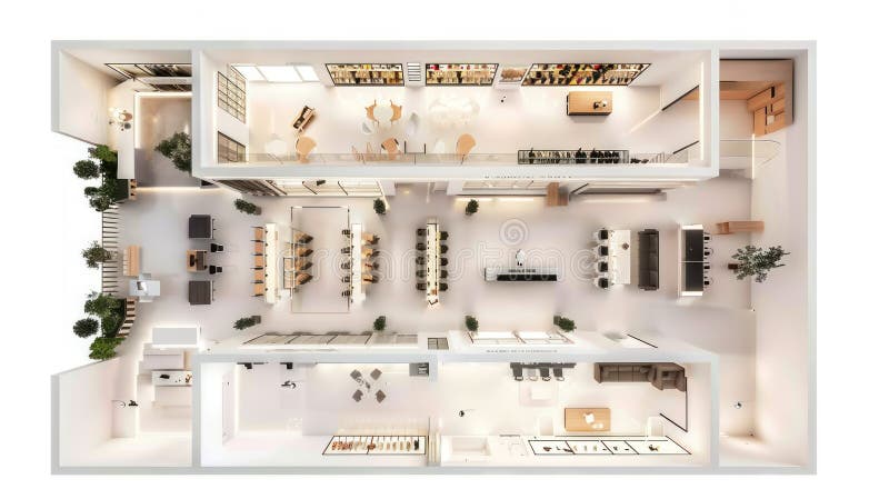 A Retail Space Layout Plan Showing Different Stock Illustration ...