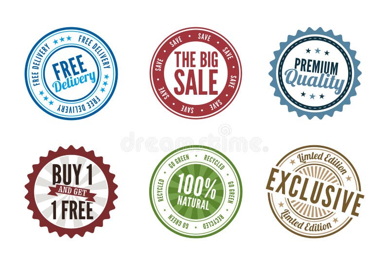 Retail Stamps stock vector. Illustration of premium, save - 36500131