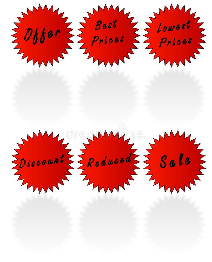 Retail stickers stock vector. Illustration of peel, business - 4777867