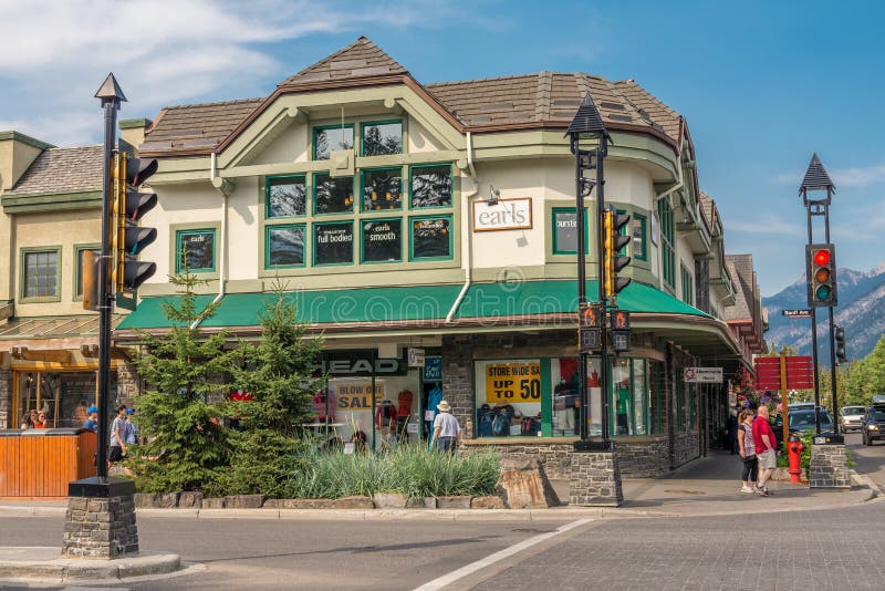 Retail Store Architecture of Banff Editorial Photo - Image of park ...