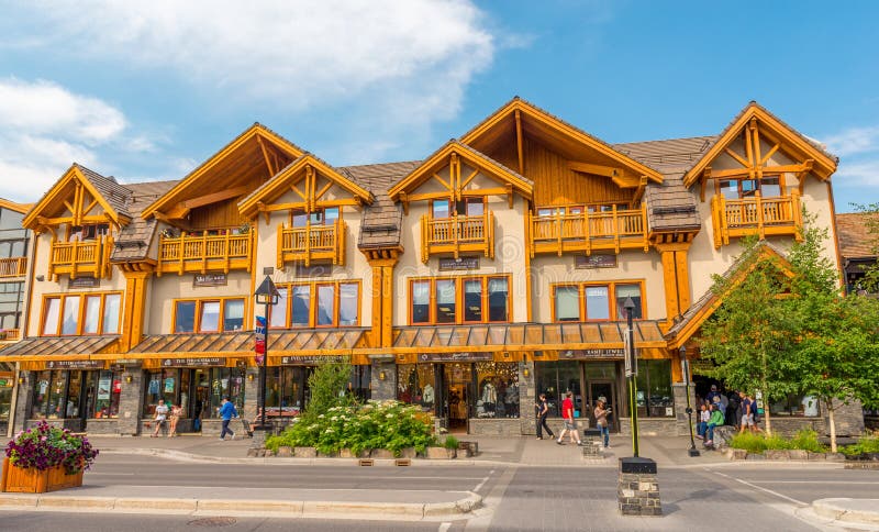 Retail Store Architecture of Banff Editorial Stock Photo - Image of ...
