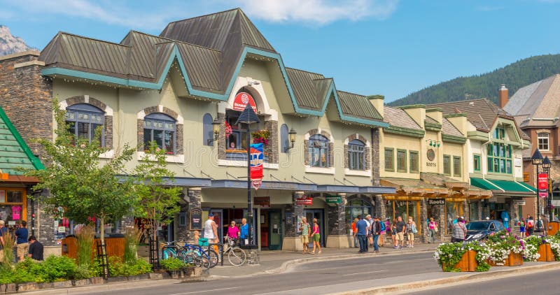 Retail Store Architecture of Banff Editorial Stock Image - Image of ...