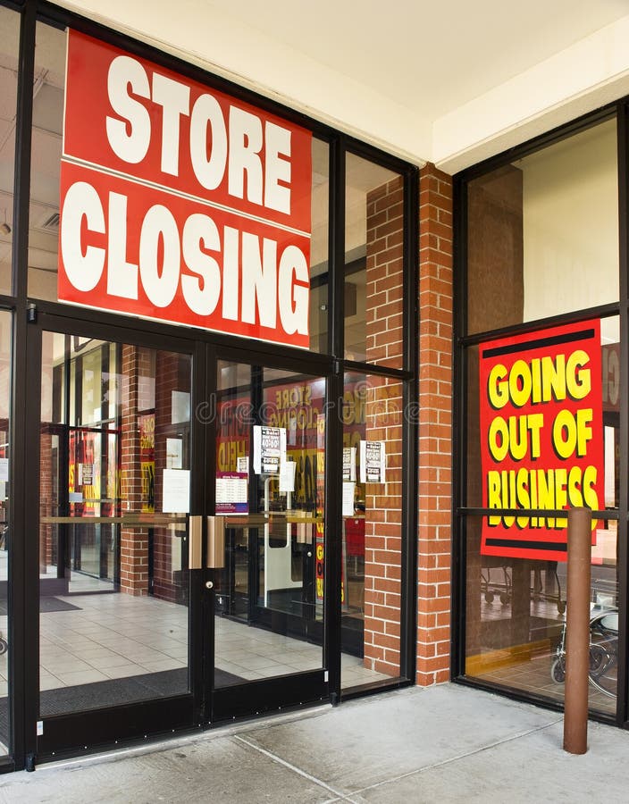 Retail Store Going Out of Business Stock Image - Image of failure ...