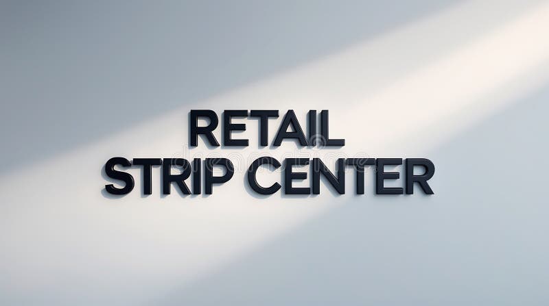 Retail Strip Center with Clear Typography Displaying Its Name Against a ...
