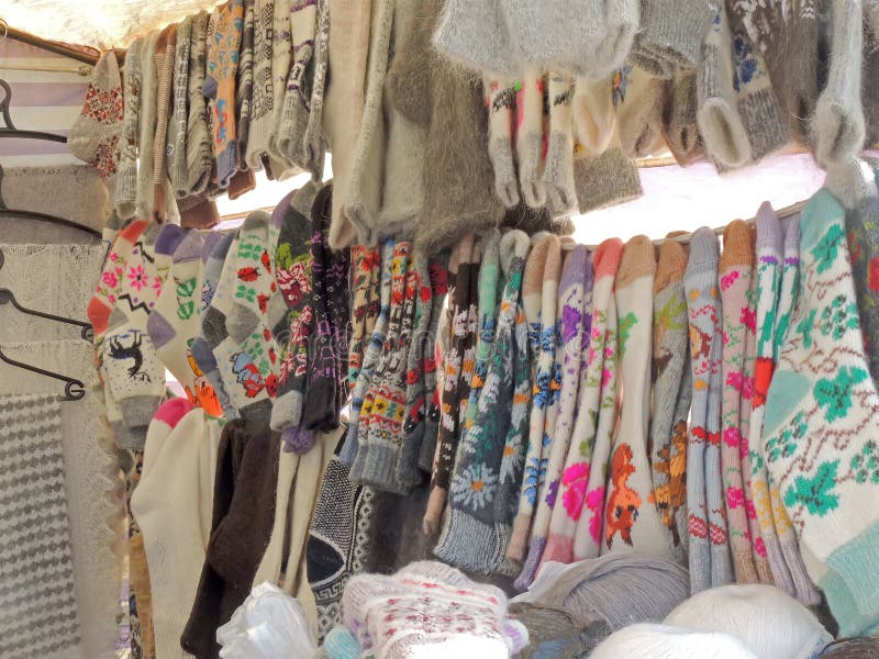 Socks Retail. Assortment of Colorful Socks in Retail Shop Super Socks ...