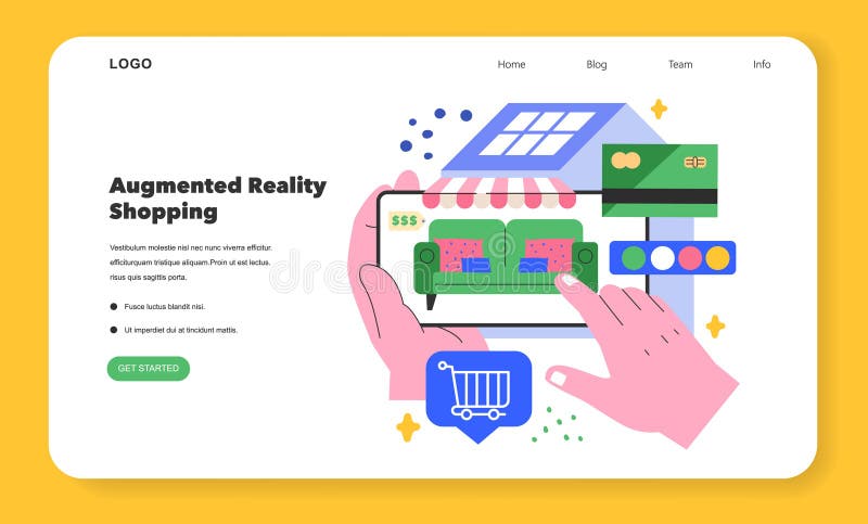 Retail Tech. Flat Vector Illustration Stock Vector - Illustration of ...