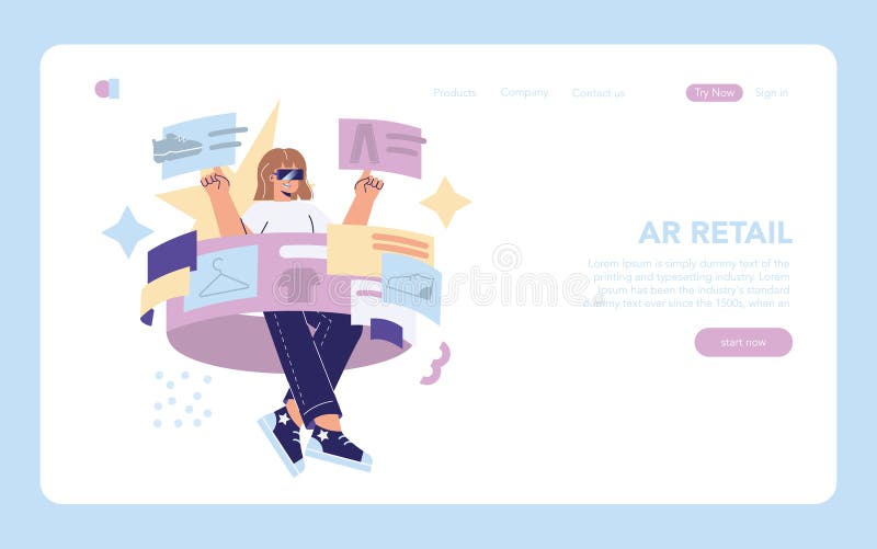 Retail Tech. Flat Vector Illustration Stock Vector - Illustration of ...