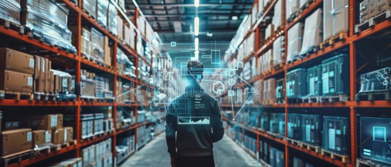 Retail Technology Warehouse: Digitalization Process Analyzes Goods ...