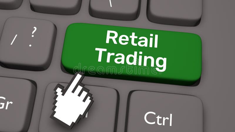 Retail Traders Concept 3d Render Illustration Stock Illustration ...
