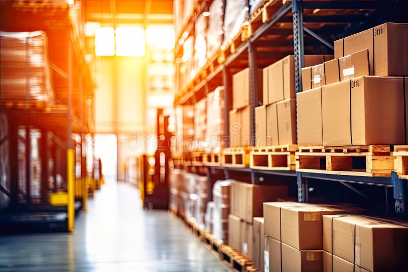 Retail Warehouse Full of Shelves with Goods Stock Photo - Image of ...